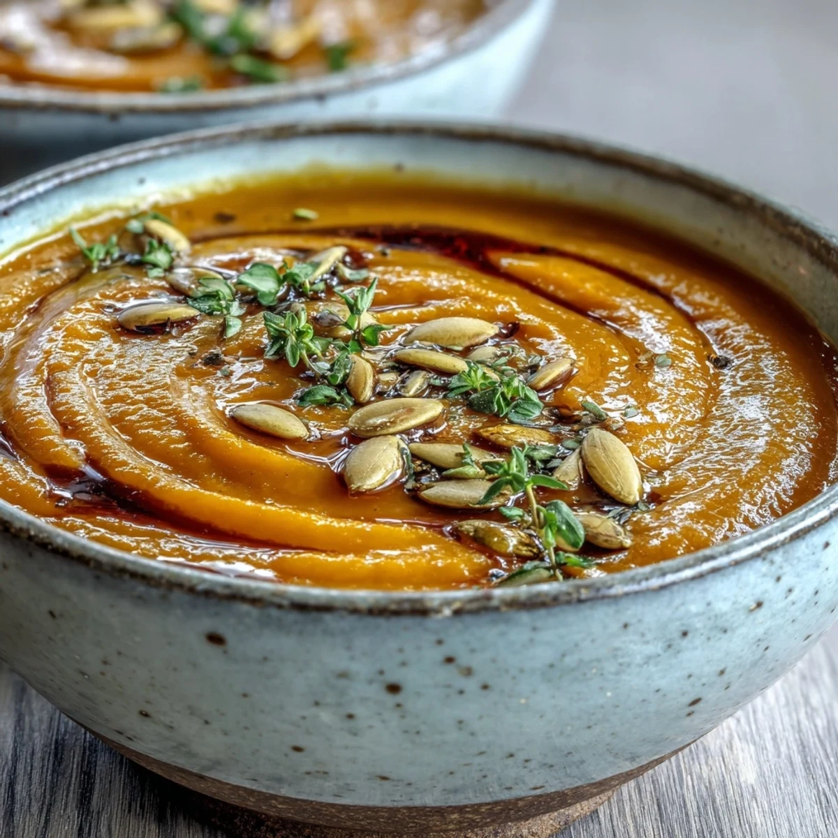 Creamy Roasted Butternut Squash Soup with Maple Syrup and Warm Spices